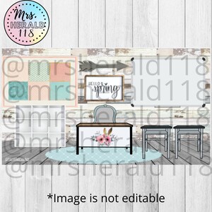 Spring Farmhouse Bitmoji Virtual Classroom Background Template PNG ...