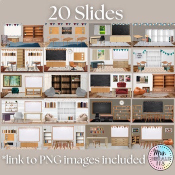 20 Realistic Virtual Classroom Backgrounds for Bitmoji Google Slides ...