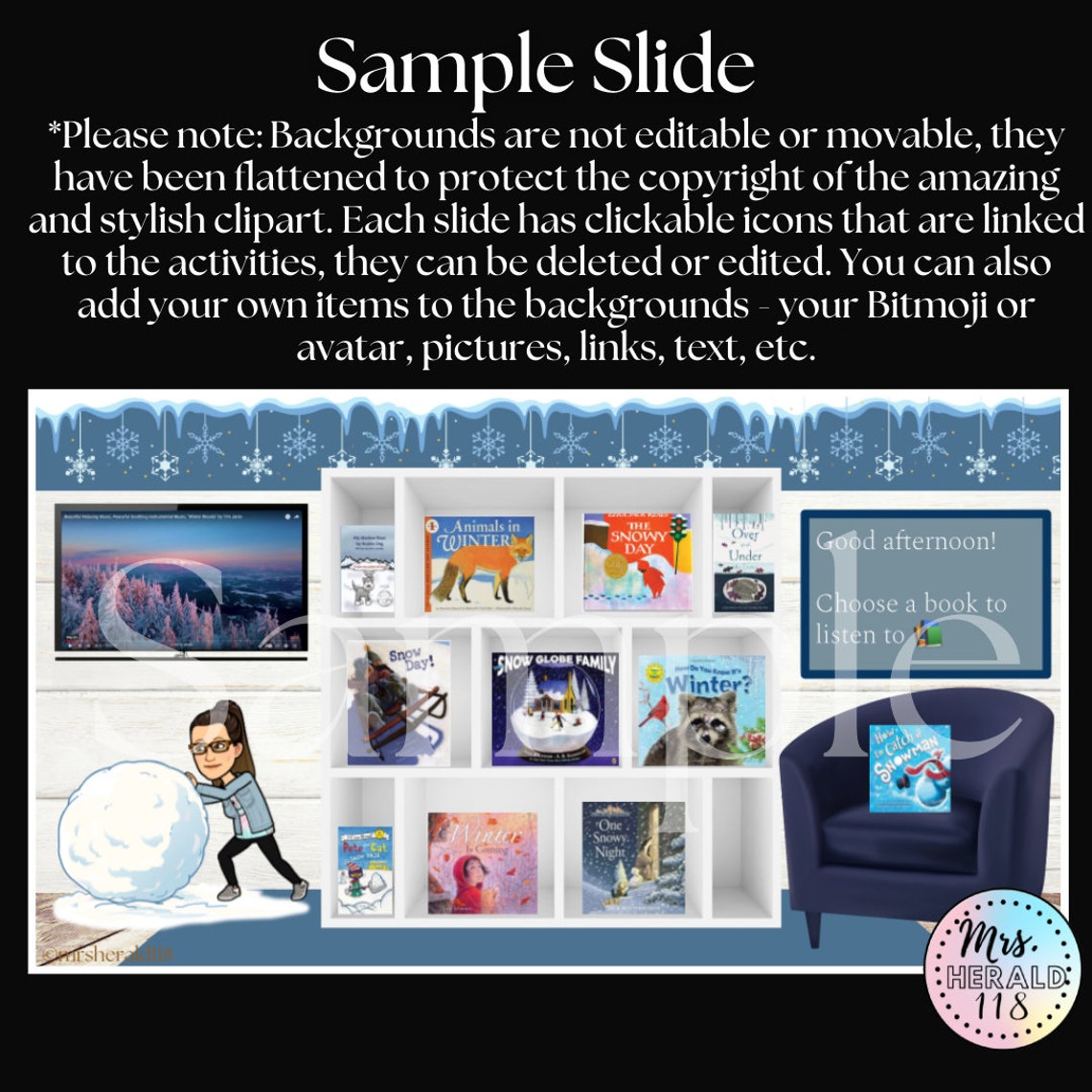 Realistic Winter Virtual Classroom With 30+ Activity Links Ready to Go ...