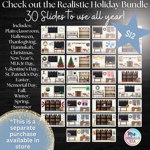 8 Realistic Farmhouse Seasons Virtual Classroom Backgrounds for Bitmoji ...