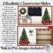 Realistic Farmhouse Christmas Virtual Classroom Backgrounds for Bitmoj ...