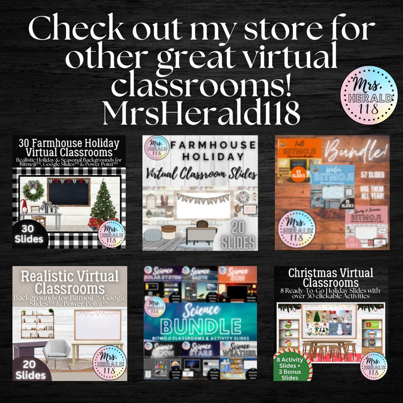 20 Realistic Virtual Classroom Backgrounds for Bitmoji Google Slides ...
