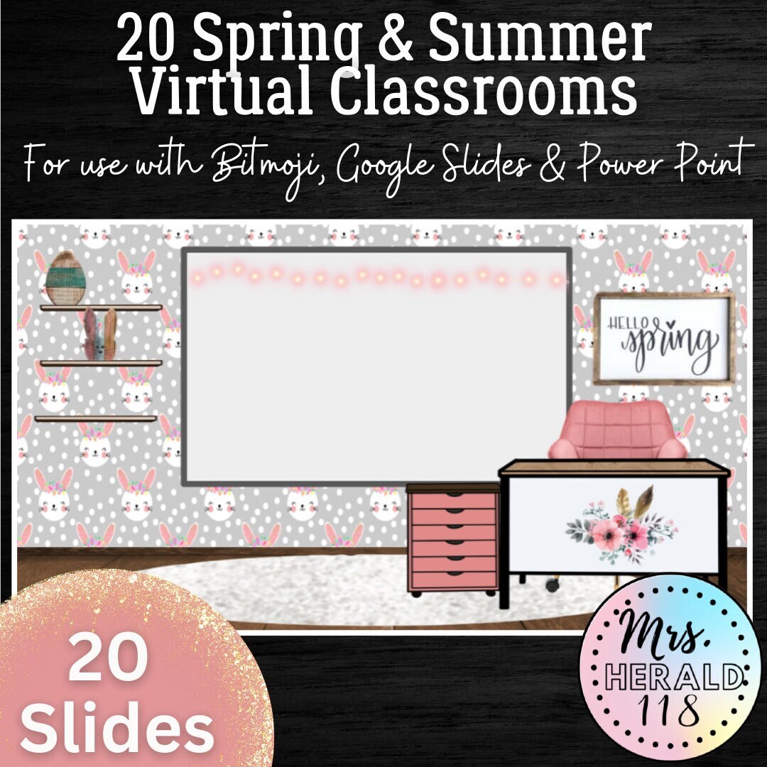 20 Spring Summer Virtual Classroom Backgrounds for Bitmoji & Google ...