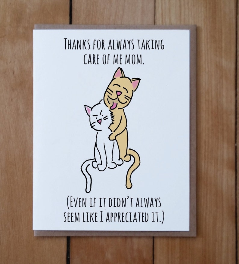 Happy Mothers Day Cat Card Funny Mothers Day Cat Etsy