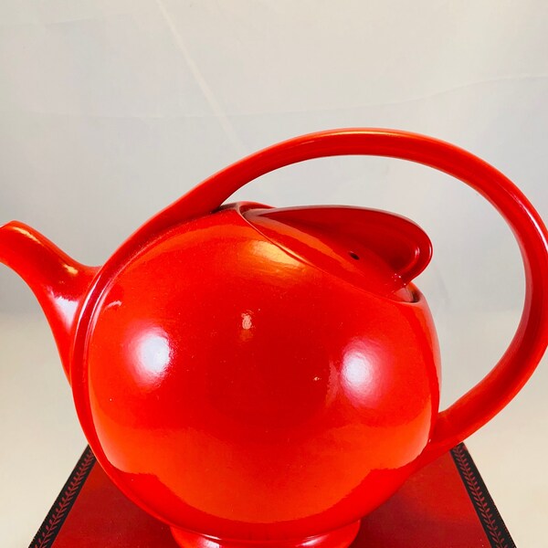 Red Teapot - Etsy