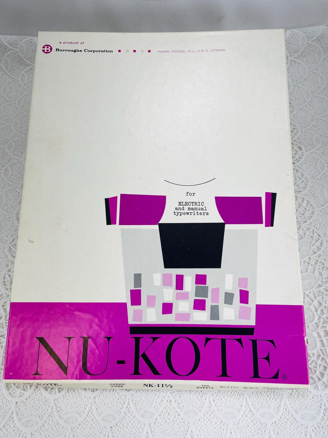 Vintage Box of Nu-kote Carbon Paper, Sheet Size 8.5"x11.5", Made in USA ...