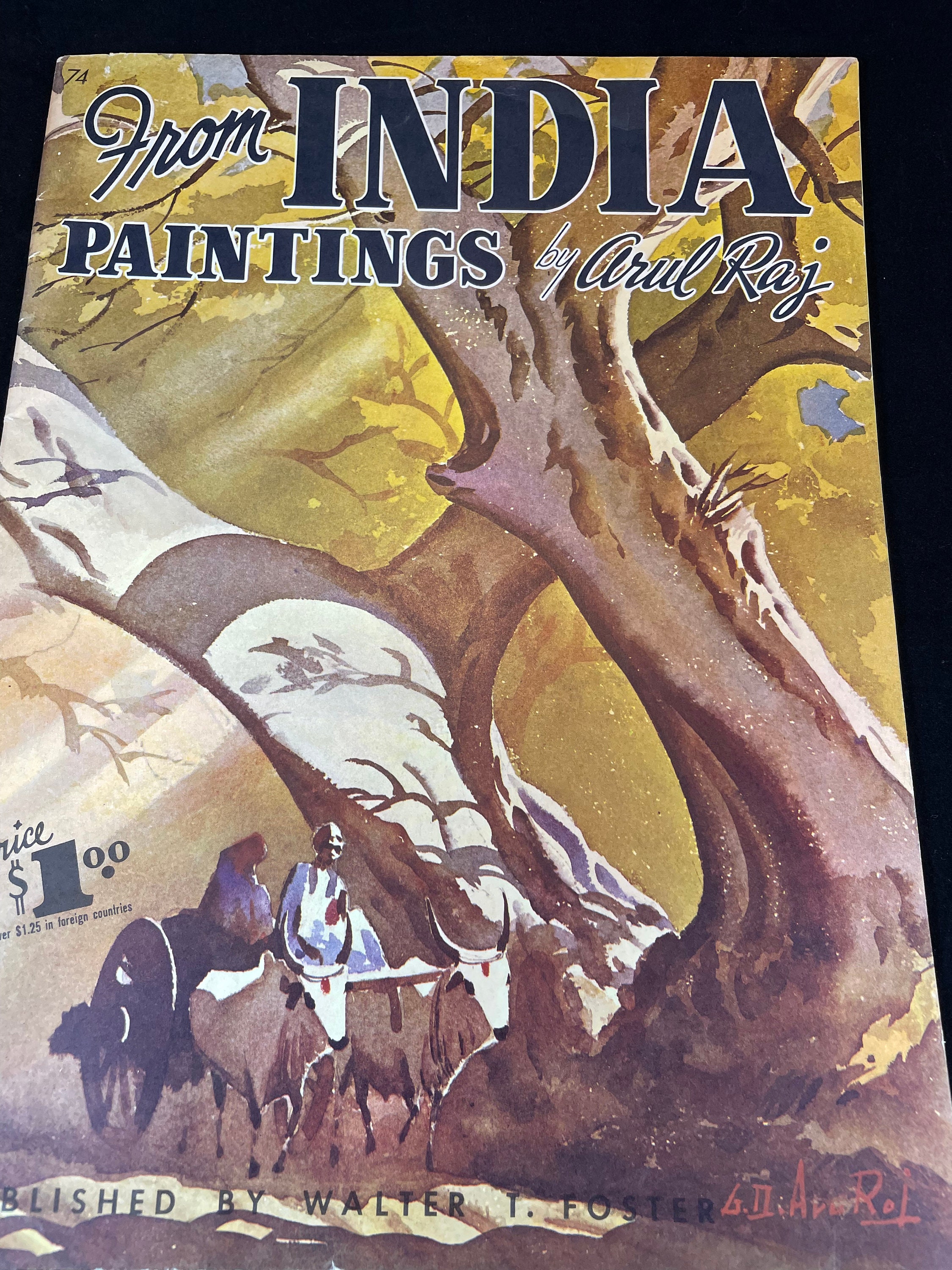Vintage How to Paint Book on India Features Artist Arul Raj - Etsy