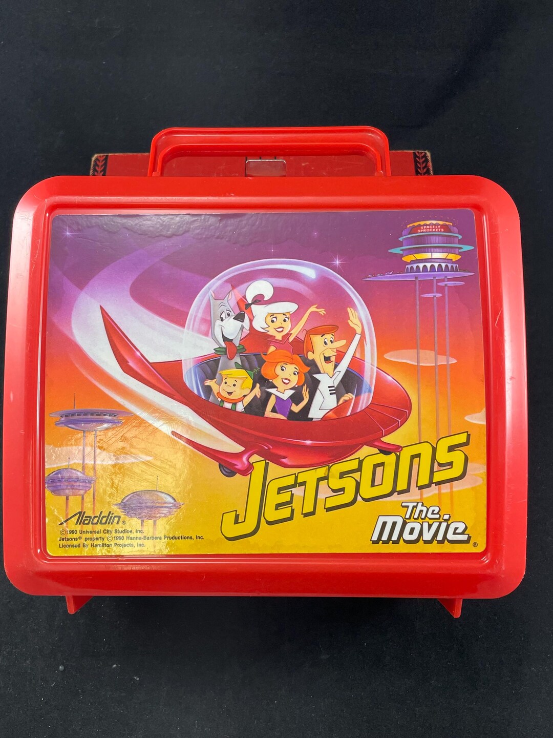 Vintage Hard Plastic Red Child's Lunchbox "jetsons the Movie", 1990 ...