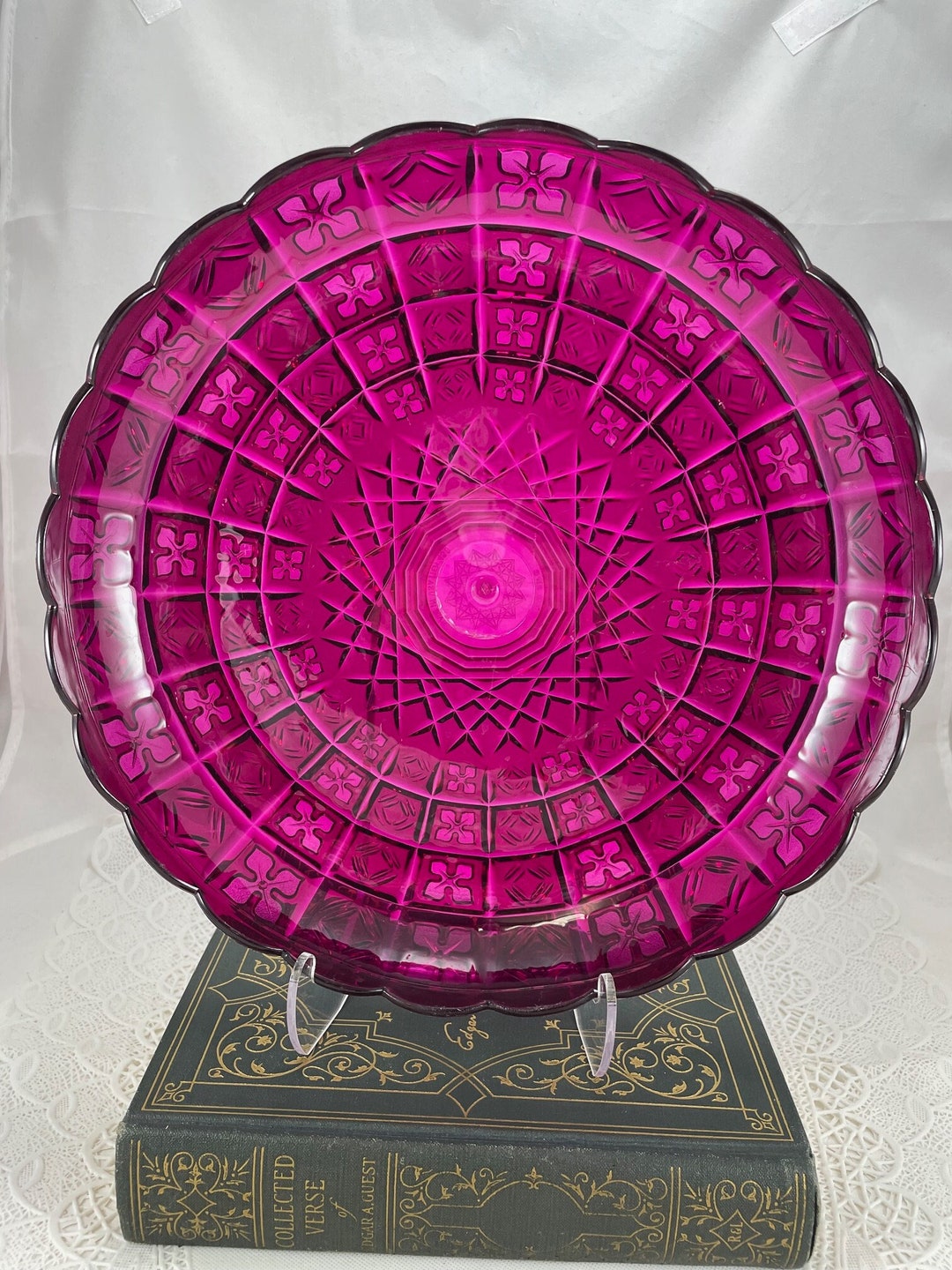 Buy Mid Century Modern Round Acrylic Serving Tray/platters by Regaline ...