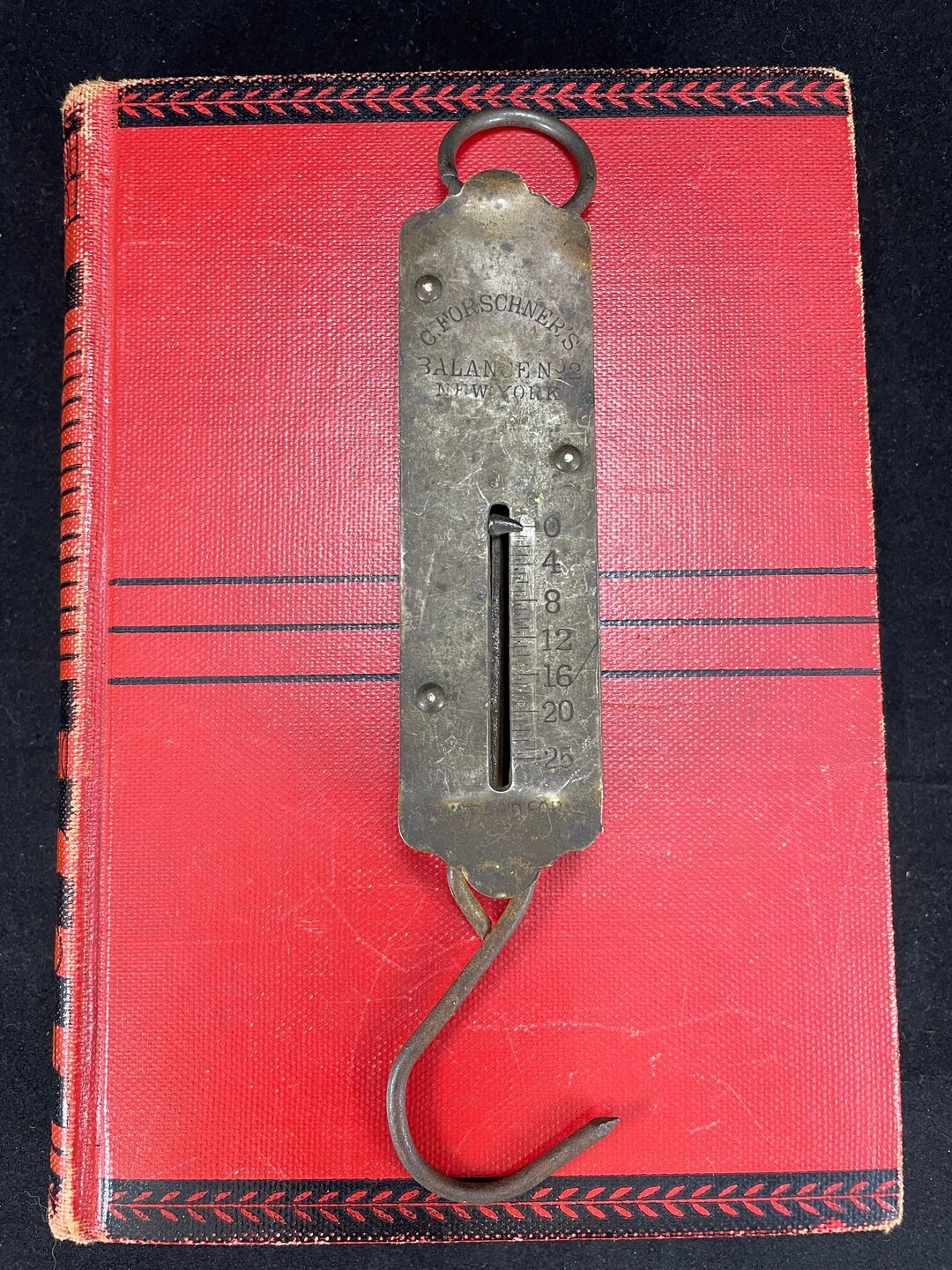 Vintage Metal Hanging Balance Scale, Hanging Weight Scale, Pull Scale ...