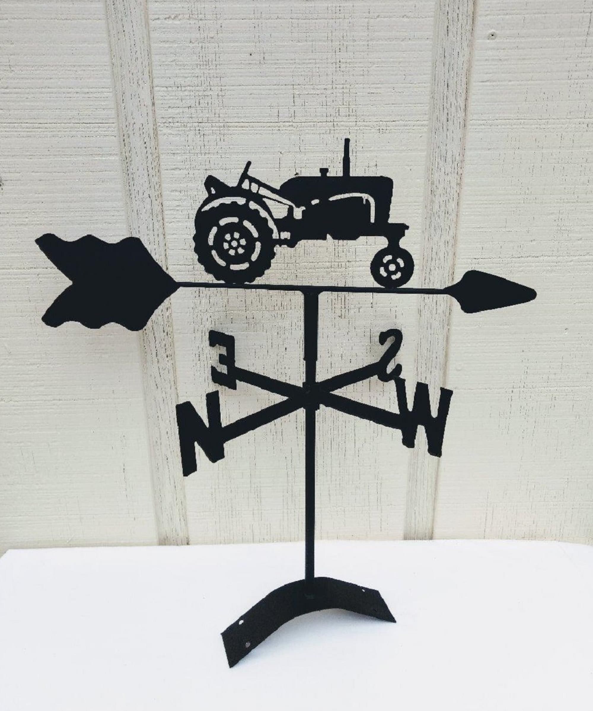 The Lazy Scroll Farm Tractor Roof Mounted Weathervane Black - Etsy