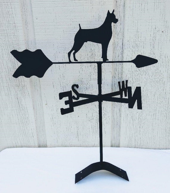 The Lazy Scroll Boxer Roof Mounted Weathervane Black Wrought - Etsy