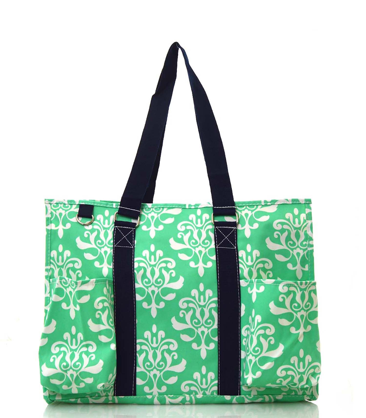 Monogrammed Damask Print Medium Size Utility Tote DOL733 - Etsy