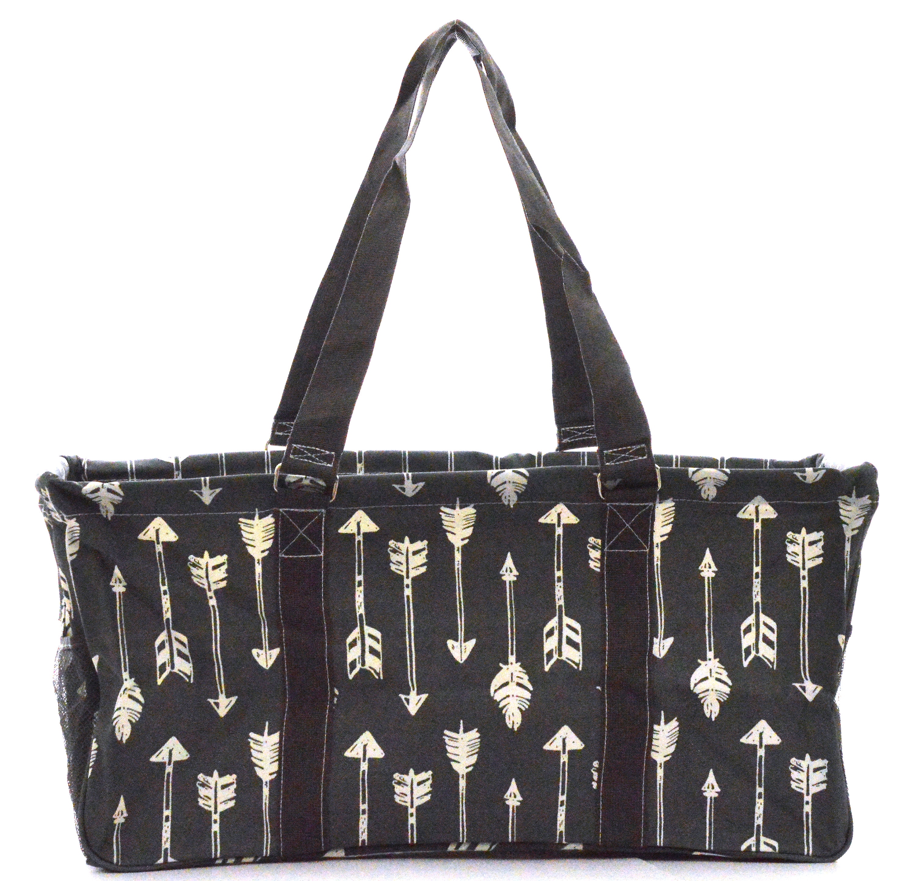 Monogrammed Arrow Print Large Collapsible Utility Storage Tote ARB603GY ...