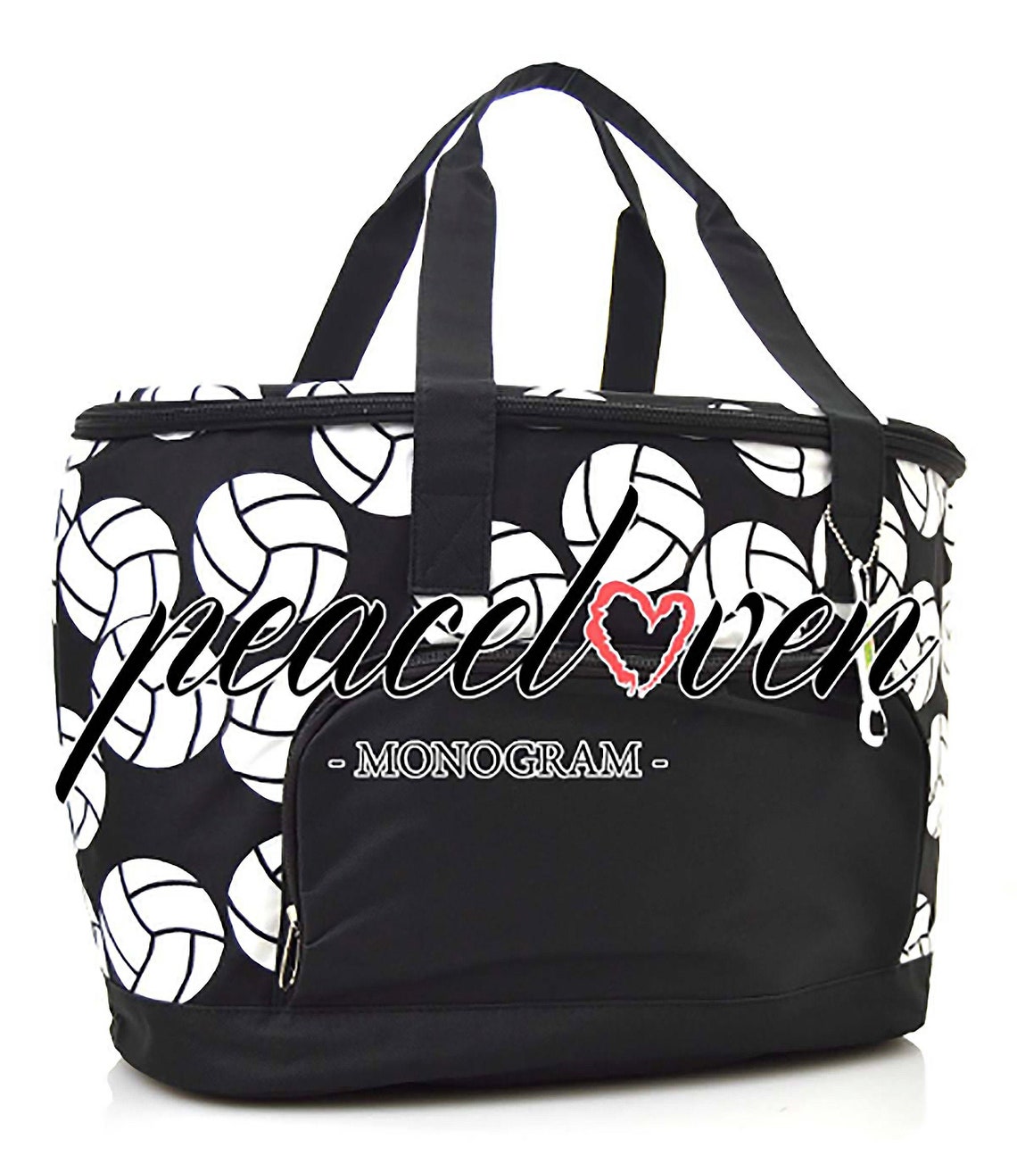 Monogrammed Volleyball Print Large Soft-sided Insulated Cooler - Etsy