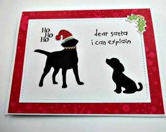 Dog christmas cards | Etsy