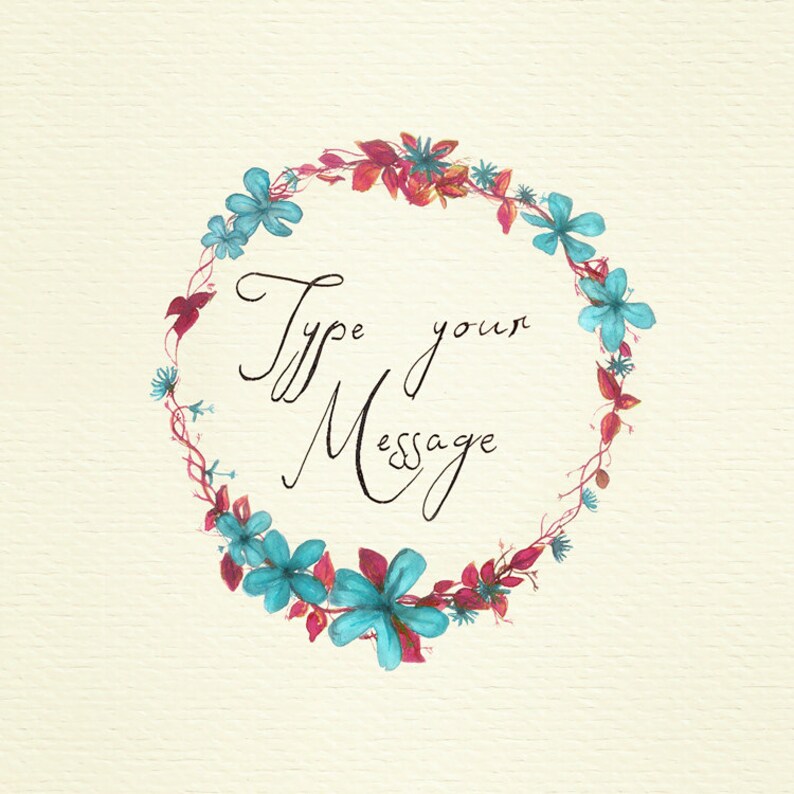 Floral Wreath Collection | Hand Painted Watercolor Clip Art | Digital ...