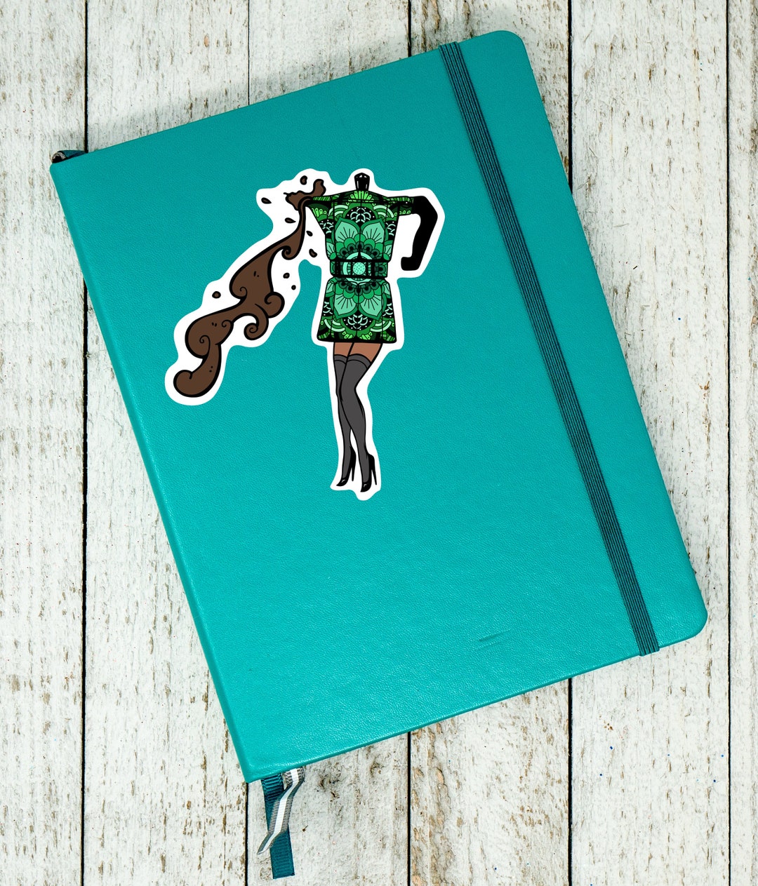 Coffee Sticker, Coffee Maker, Italian Coffee Maker, Coffee, Vinyl ...