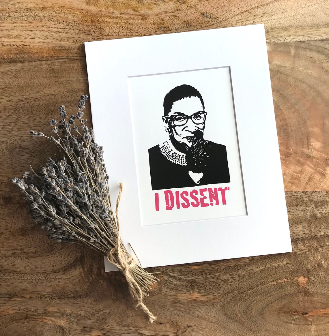 RBG I Dissent Print Ruth Bader Ginsburg RBG Notorious RBG - Etsy