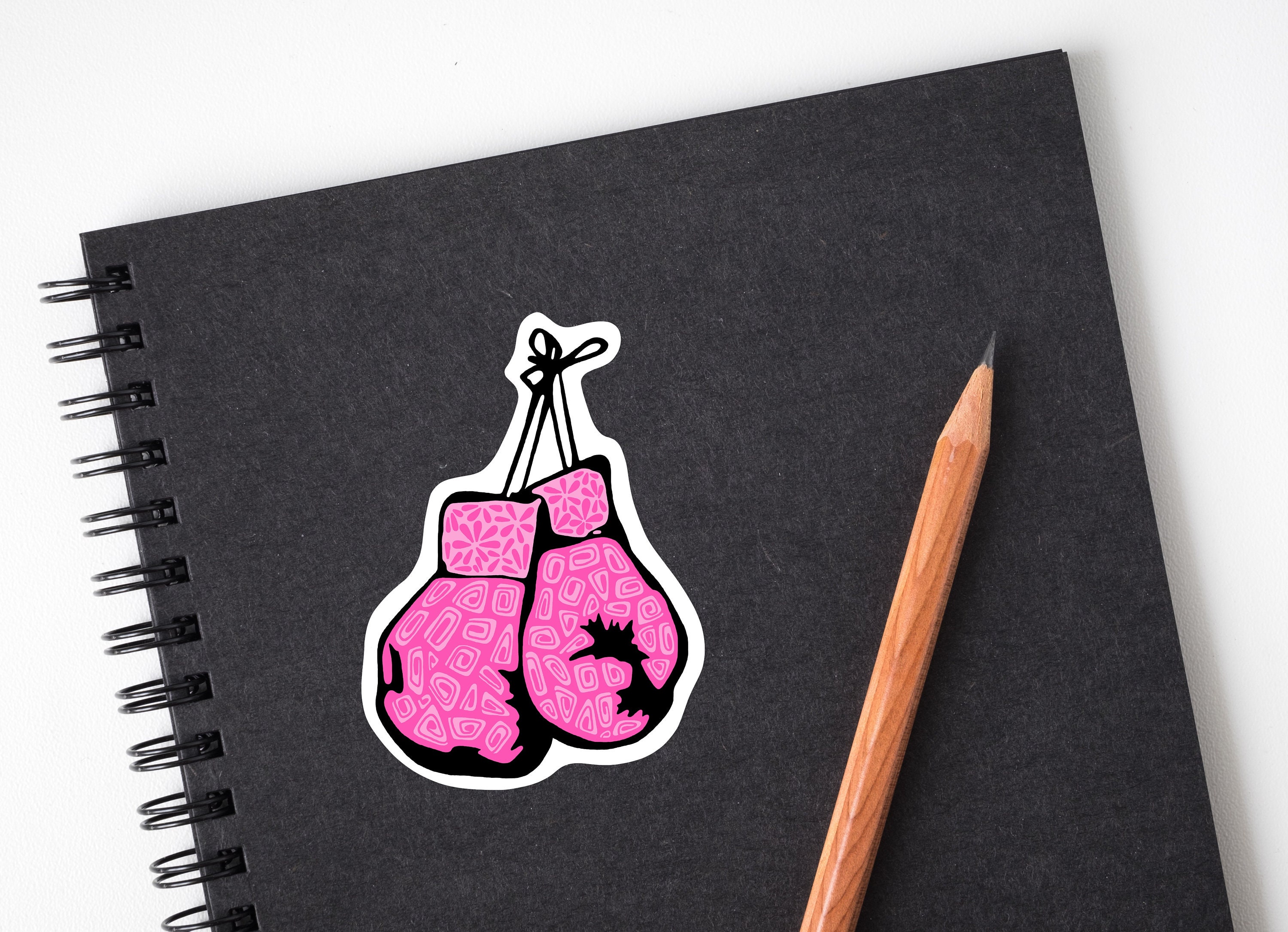 Pink Boxing Gloves Drawing