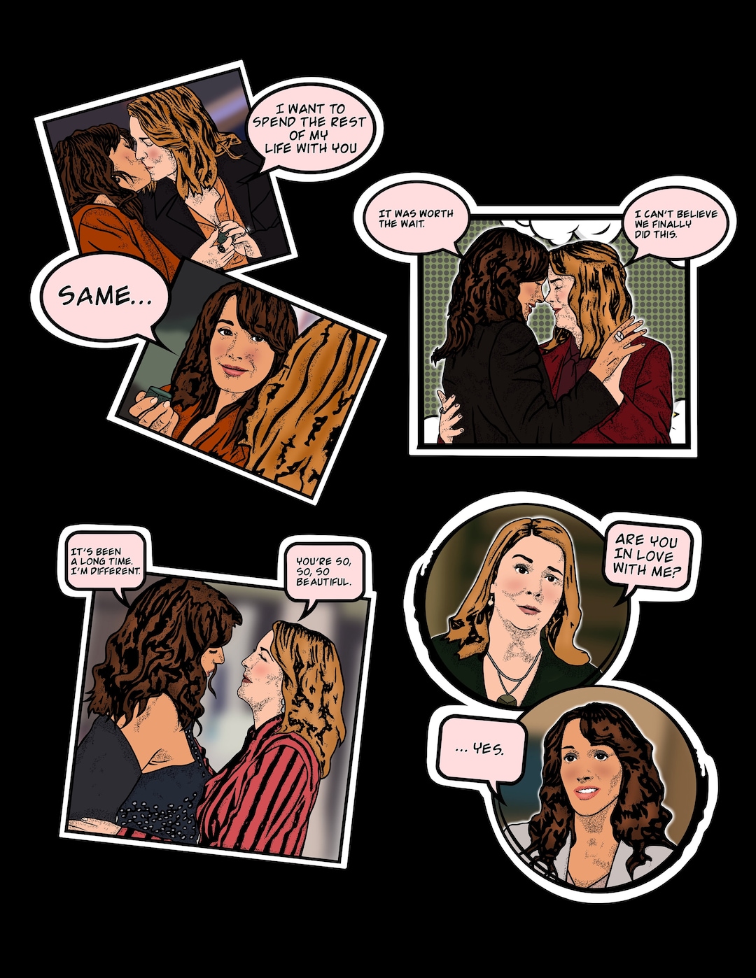 Bette and Tina the L Word Sticker Sheet, Bette Porter, Tina Kennard ...