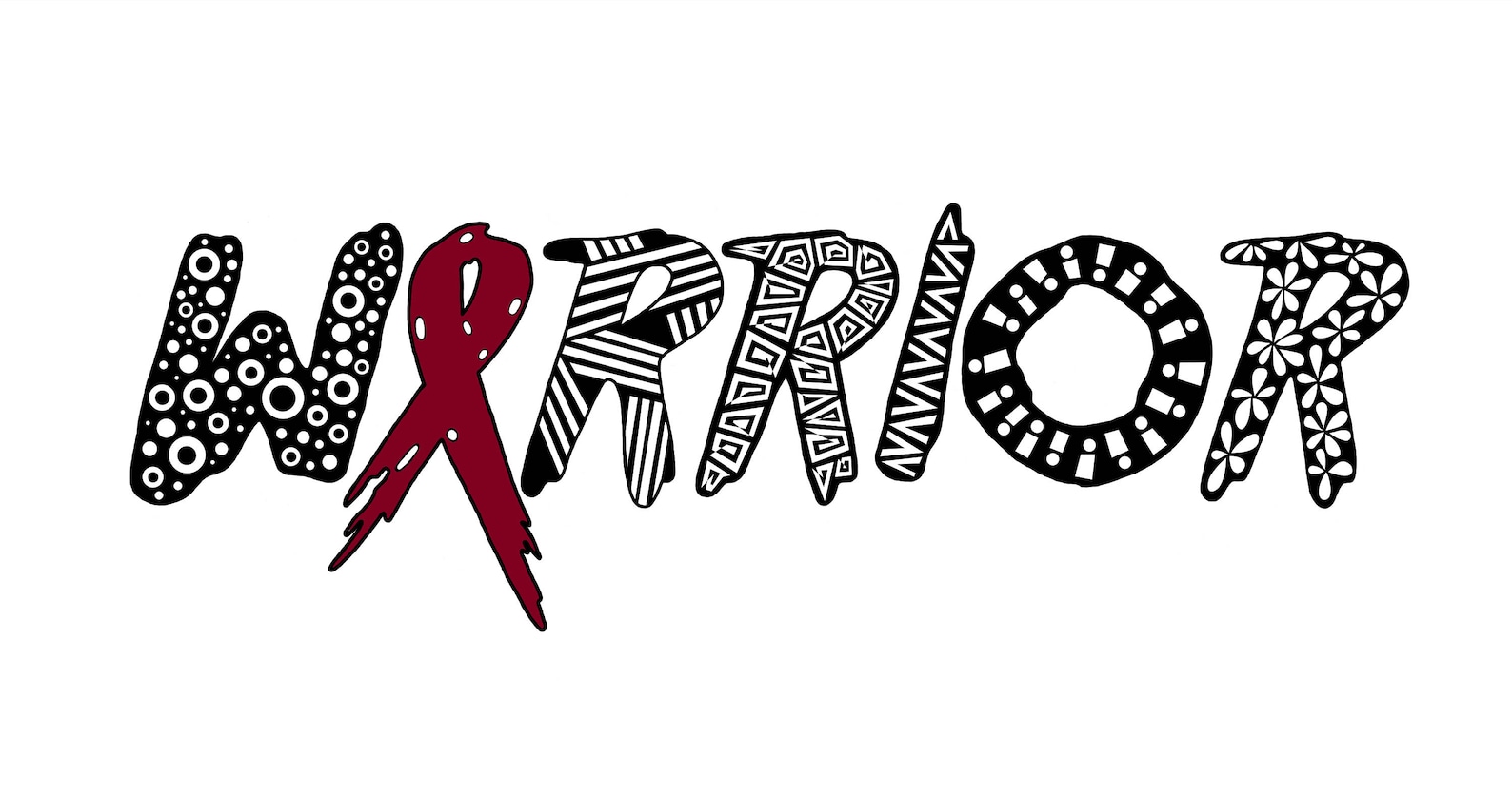 Warrior Cancer Ribbon Print Warrior Survivor Cancer - Etsy