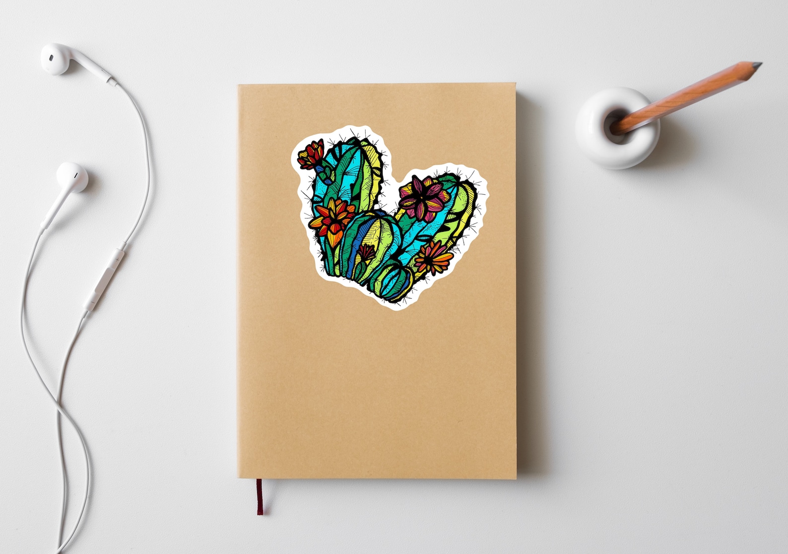 Colorful Cacti Sticker Stickers Cactus Succulents Plants | Etsy