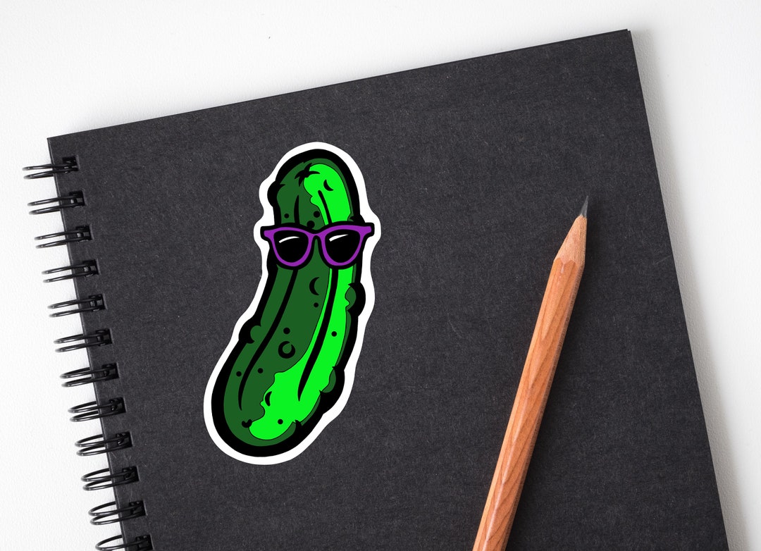 Purple Pickle Sticker, Stickers, Pickle, Food, Food Art, Die-cut ...
