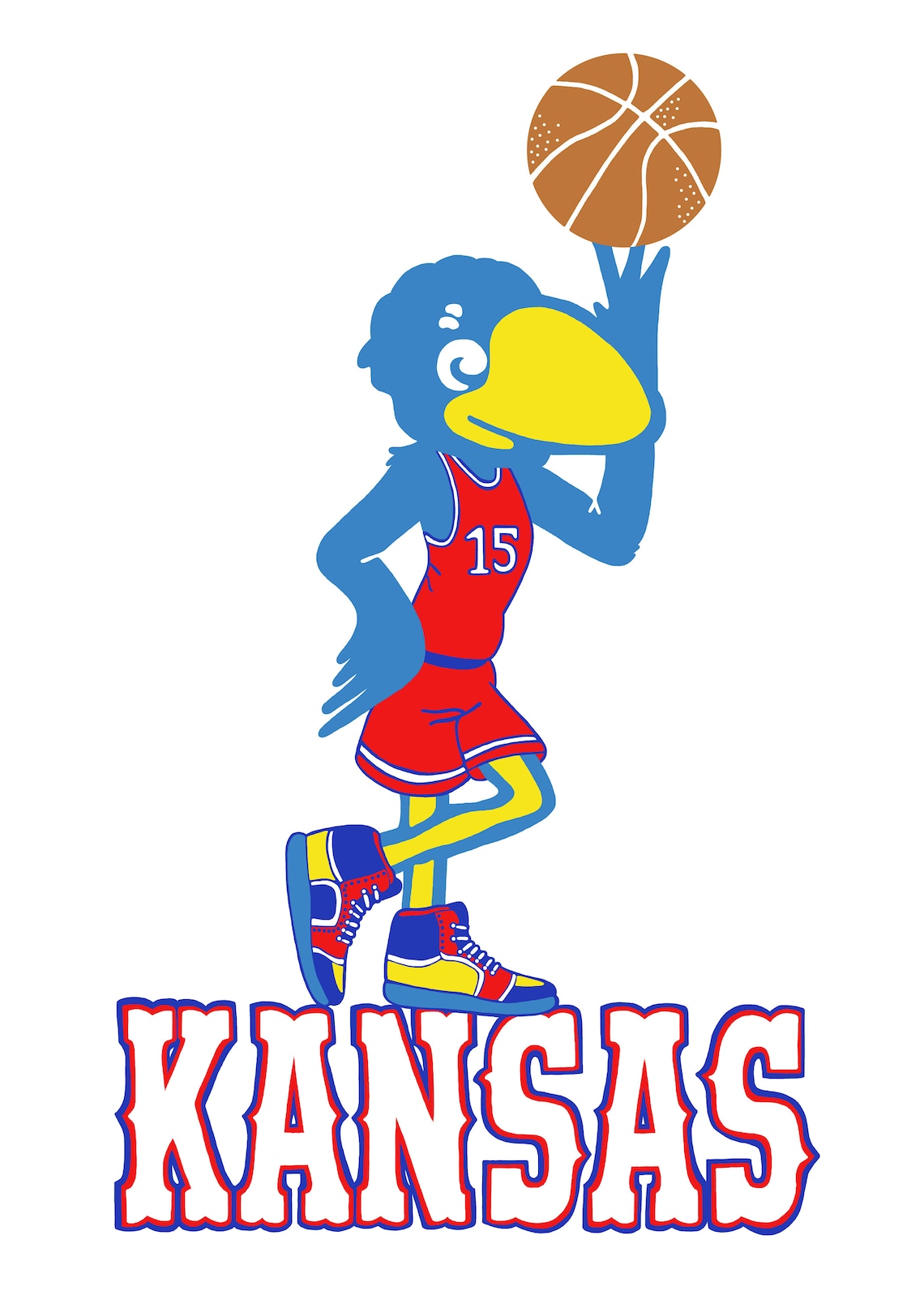 KU Basketball Jayhawk Sticker University of Kansas KU - Etsy
