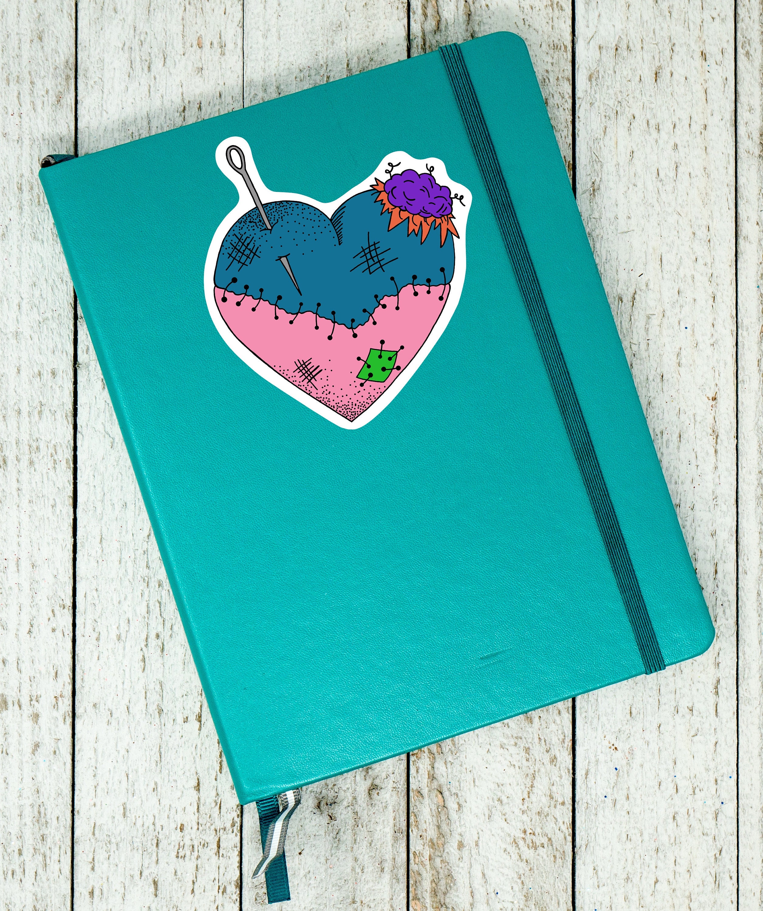 Stitch Heart Sticker Stickers Corazón Amor Costura | Etsy