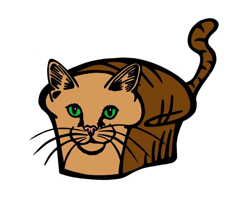 Cat Loaf Sticker Stickers Cats Cat Loaf Animal Animal Art | Etsy