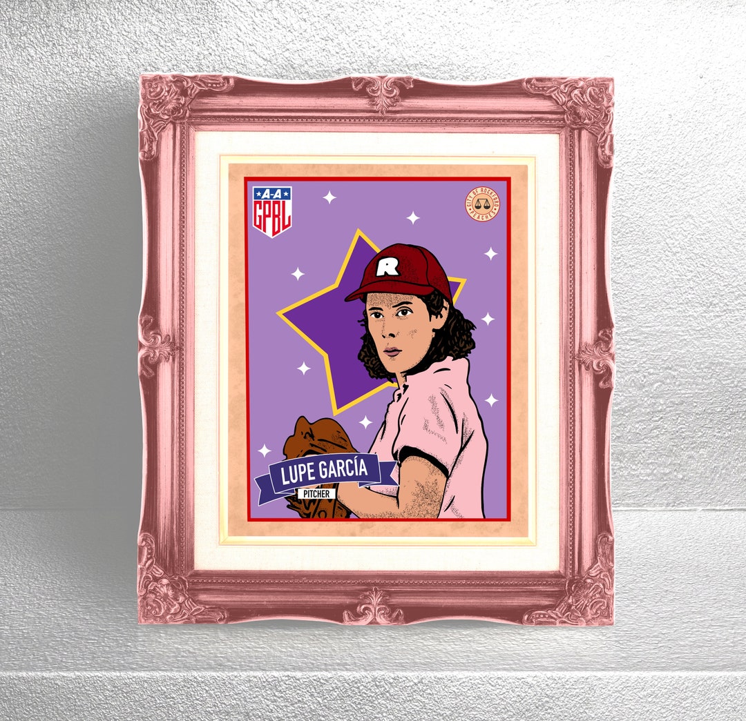 Lupe García A League of Their Own Inspired Somerset Velvet Giclée Print, AAGPBL, Baseball ...