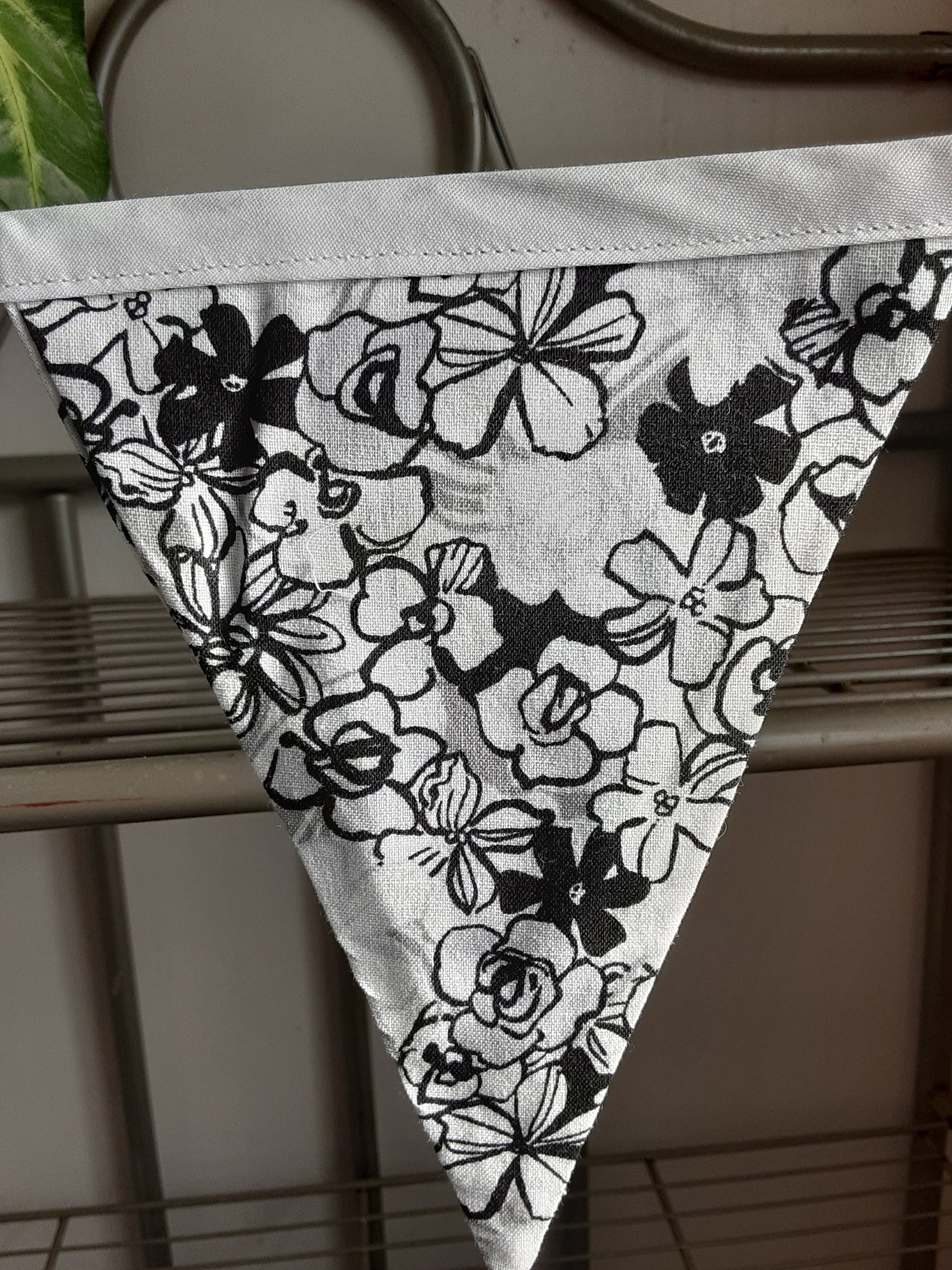 Fabric Bunting Black & White Bunting Home Decor Modern - Etsy