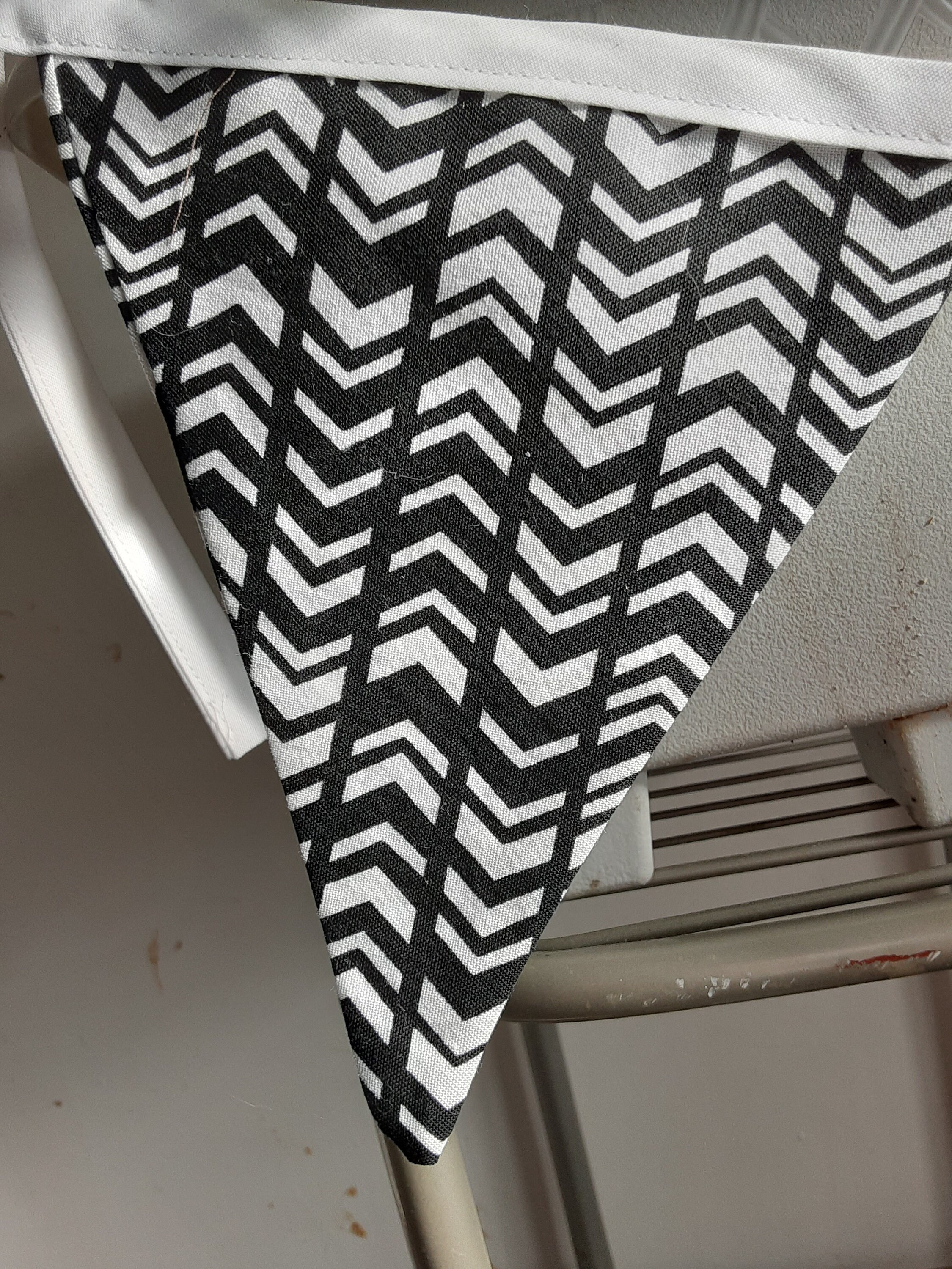 Fabric Bunting, Black & White Bunting, Home Decor, Modern Decor ...