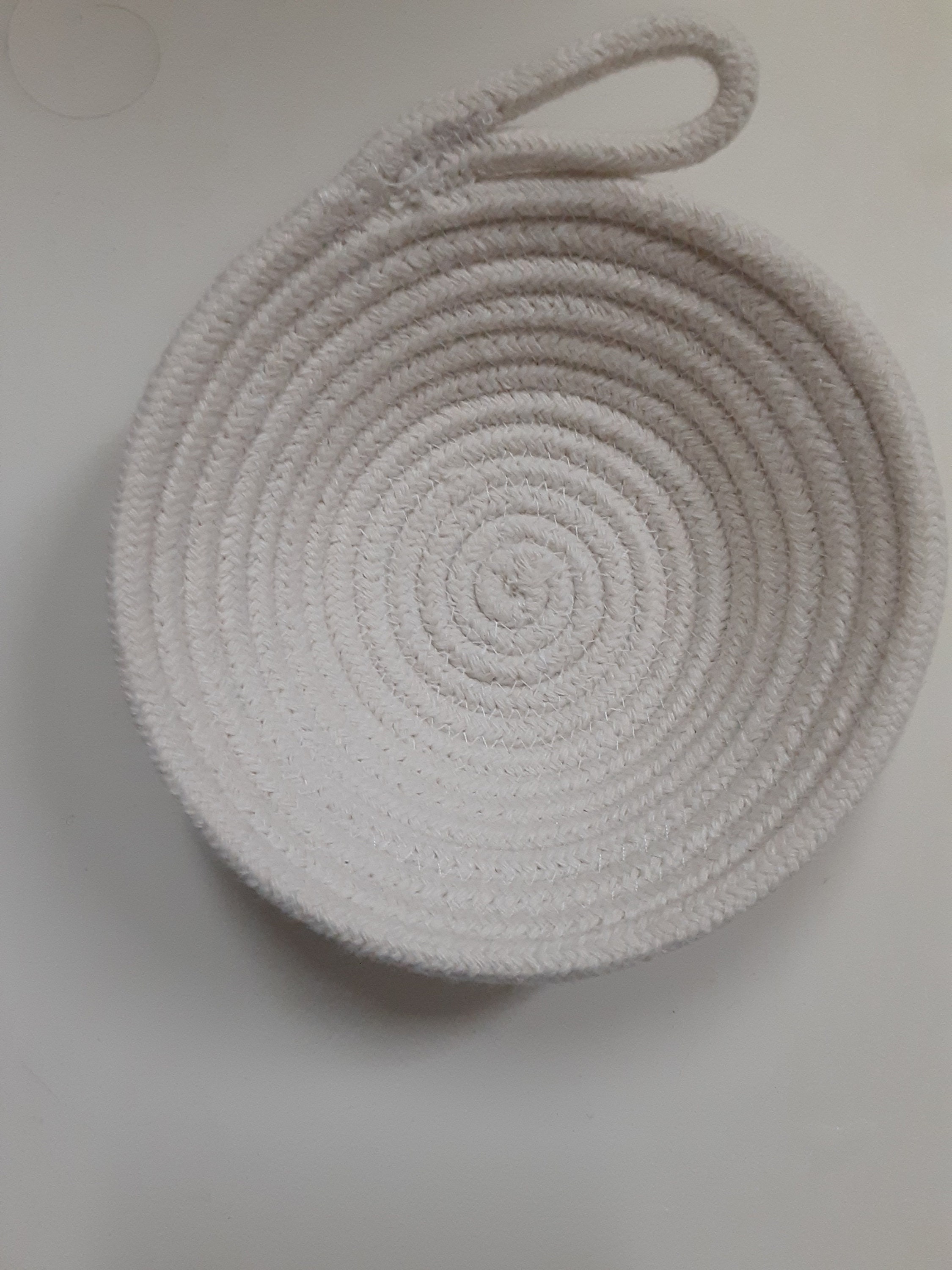 Cotton Rope Bowl, Small Rope Basket, Jewelry Basket, Shelf Basket, Home ...