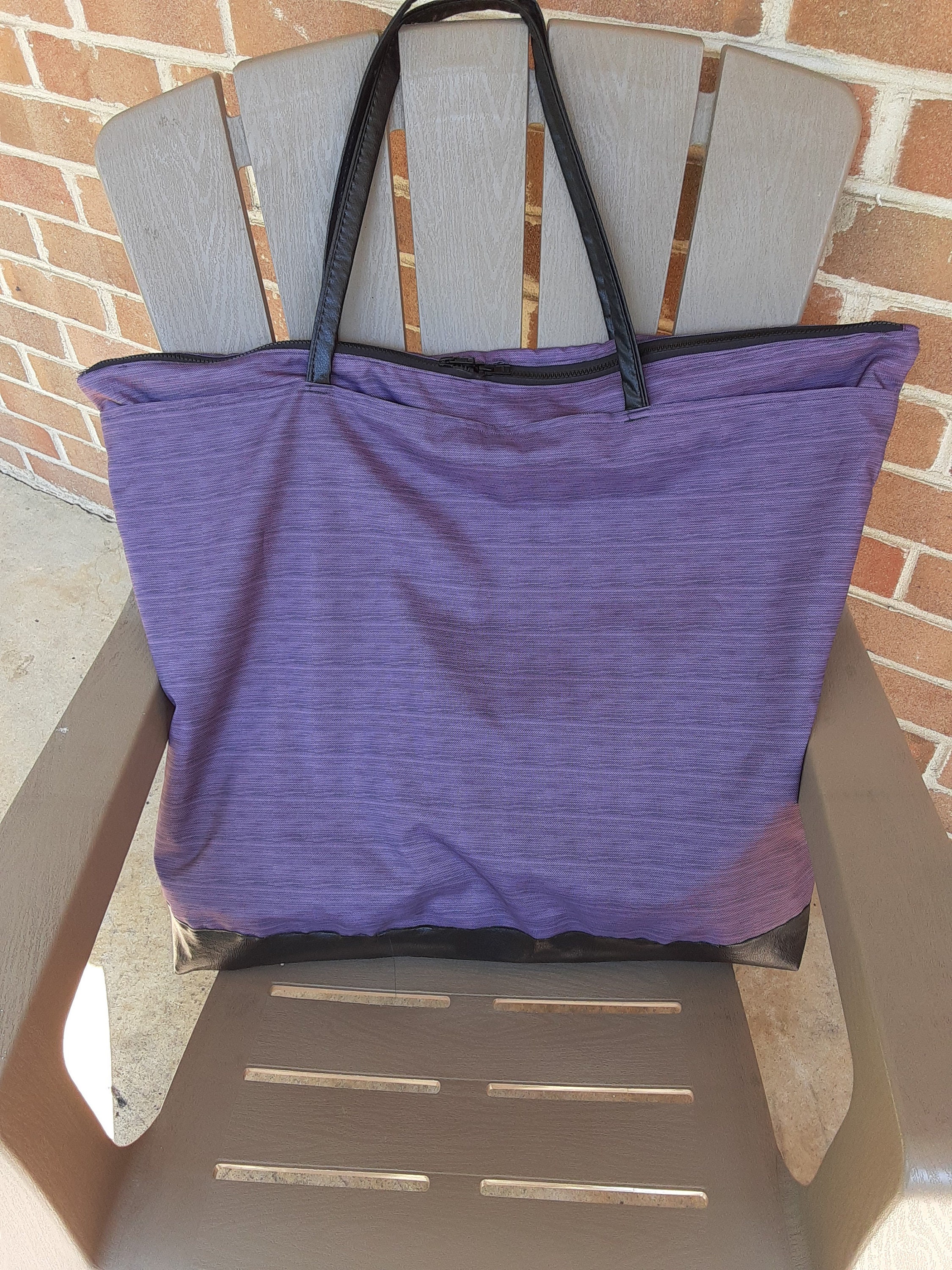Purple Weekender Tote Bag, Purple Travel Accesdory, Overnight Bag ...
