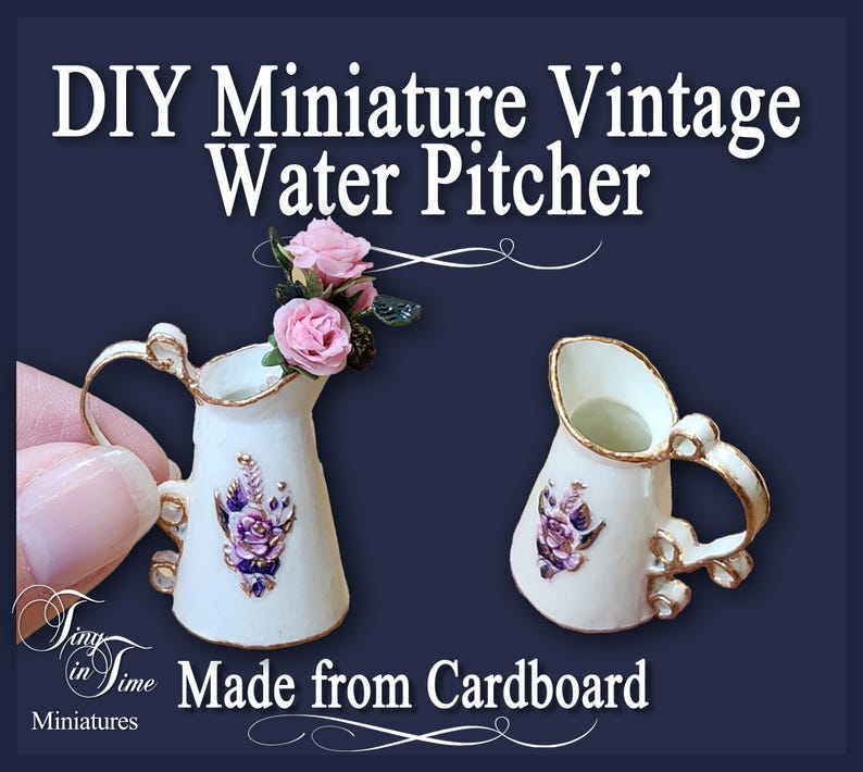 Printable Template: - DIY Miniature Vintage Water Pitcher/jug - 1/12 ...