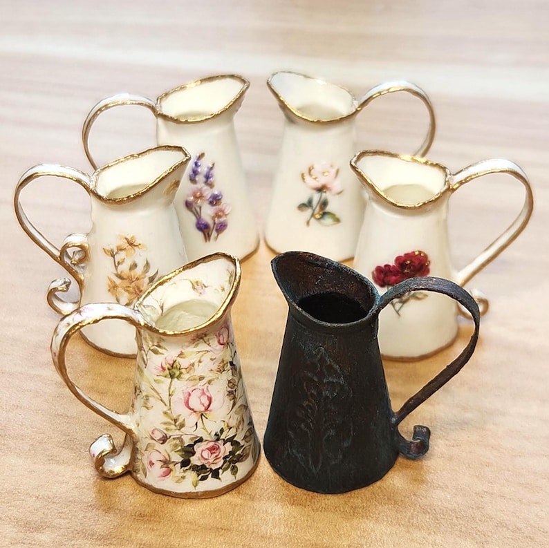 Printable Template: - DIY Miniature Vintage Water Pitcher/jug - 1/12 ...