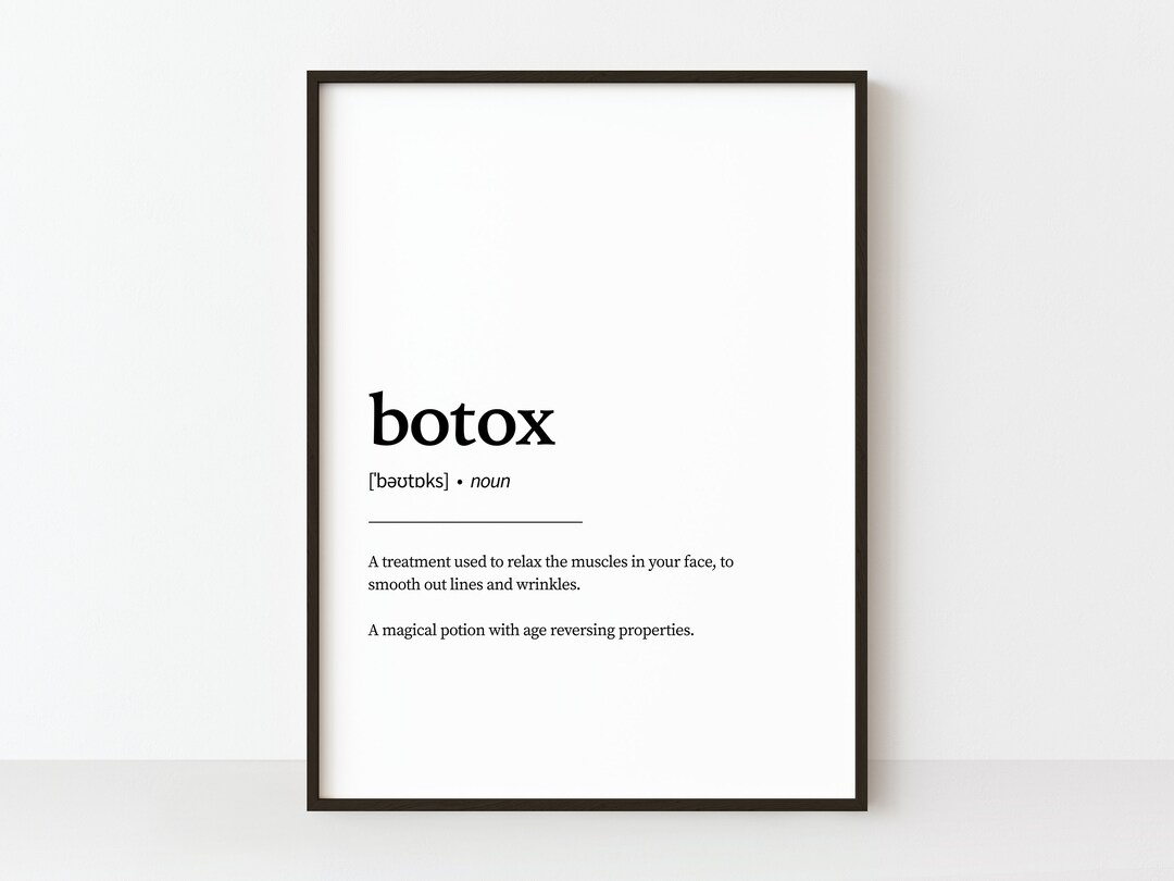 Botox Definition Print, Salon Wall Art, Bathroom Wall Art, Botox Quote ...