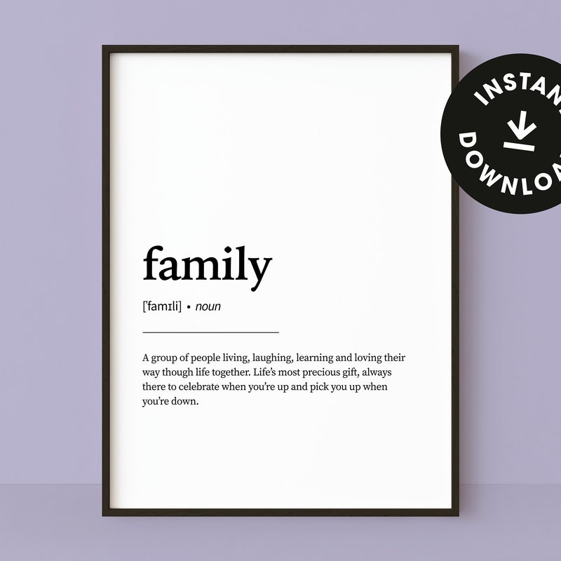Family Definition - Etsy