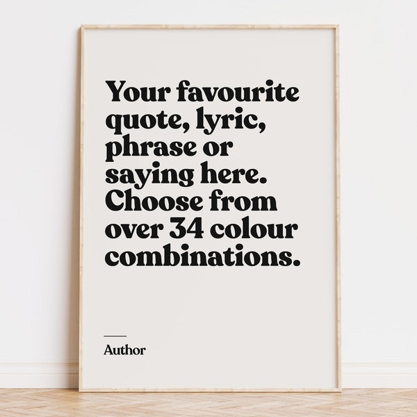 Custom Quote Poster - Etsy