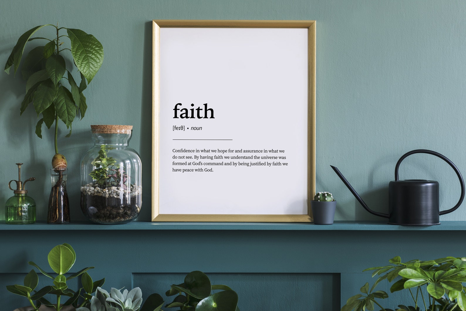 Faith Definition Print, Religious Wall Art, Faith Quote Print, Faith ...