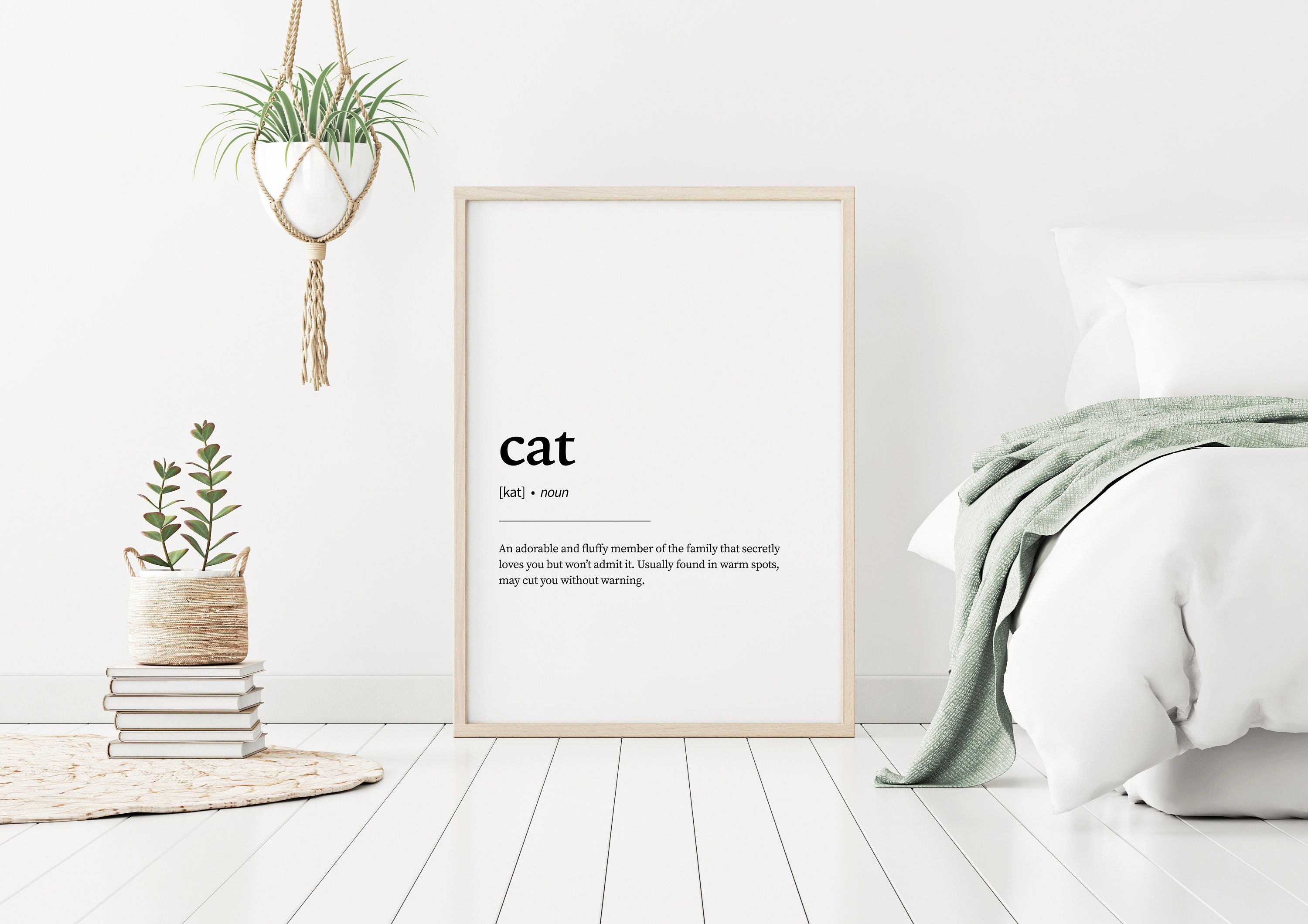 Cat Definition Print Cat Wall Art Feline Definition Wall - Etsy
