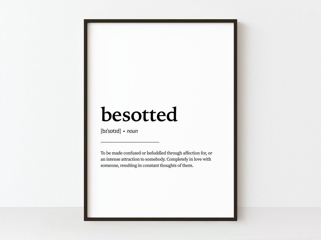 Besotted Definition Print, Printable Wall Art, Besotted Wall Art ...