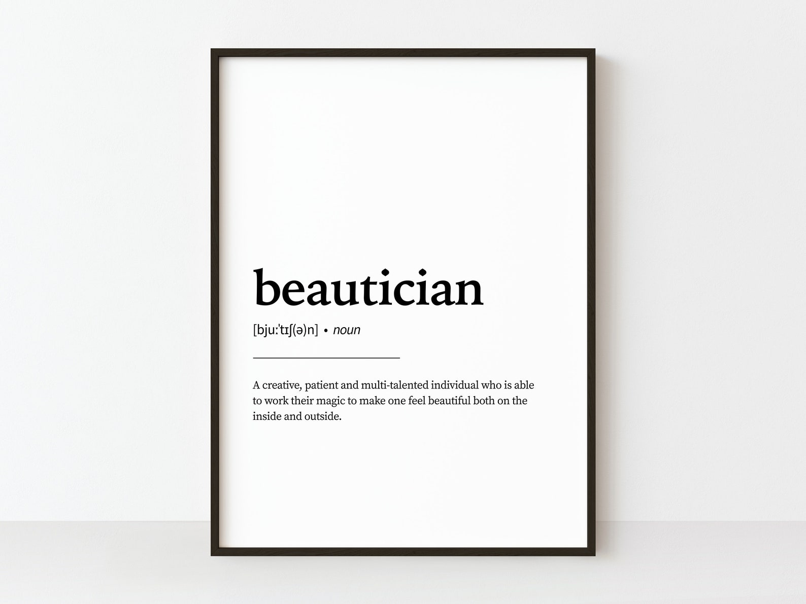 Beautician Definition Print Printable Wall Art Beautician | Etsy