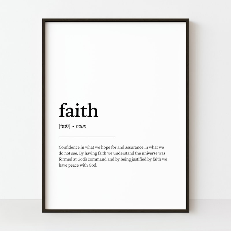 Faith Poster - Etsy