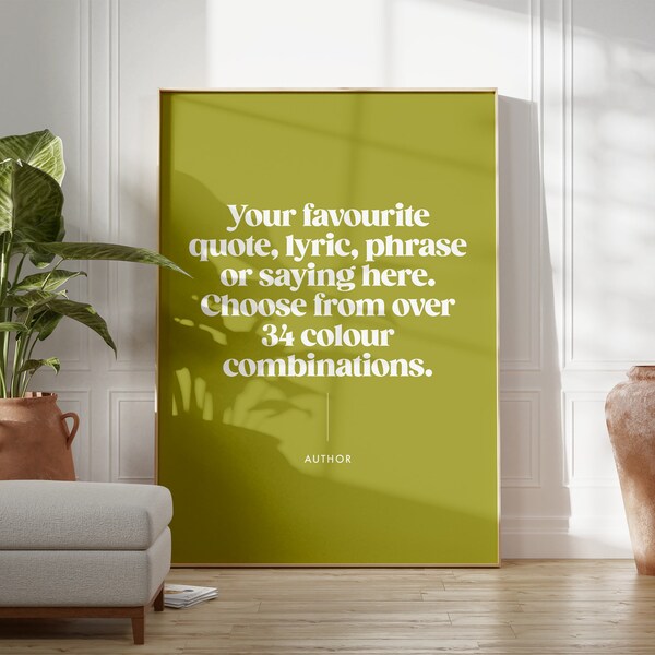 Custom Quote Poster - Etsy
