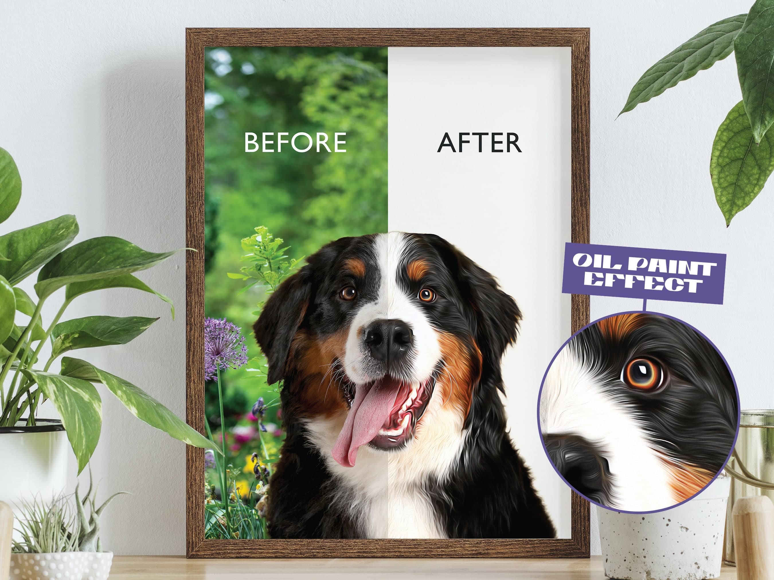 Custom Pet Portrait, Personalised Dog Portrait From Photo, Custom Cat ...