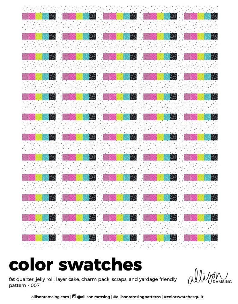 Color Swatches Quilt Pattern - PDF Download - Etsy