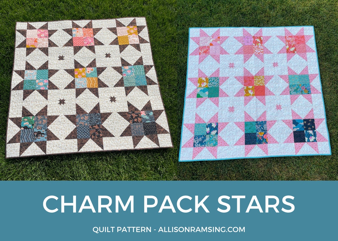 Charm Pack Stars Quilt Pattern PDF Download - Etsy